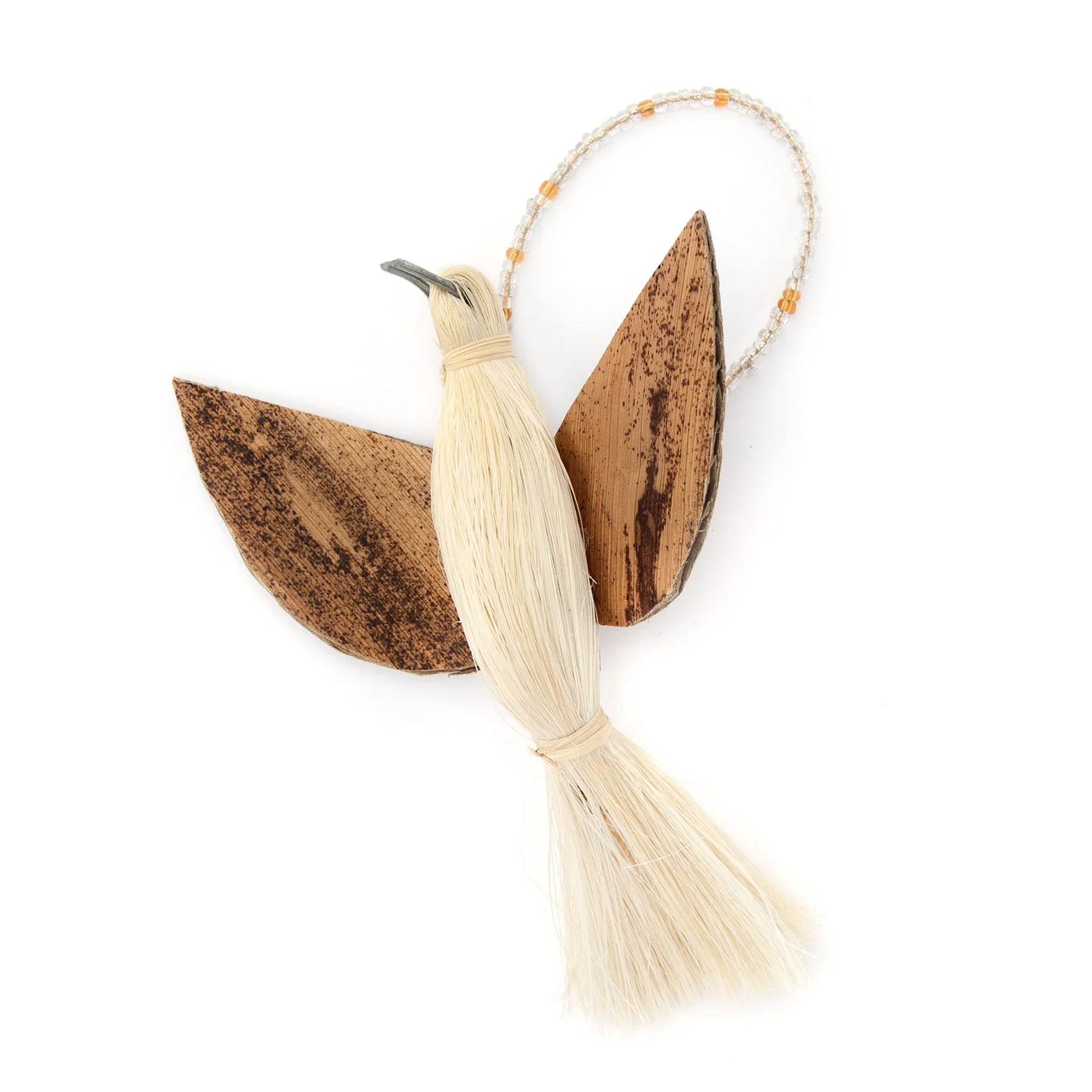 Handmade Sisal Dove Holiday Ornament | Uno Alla Volta