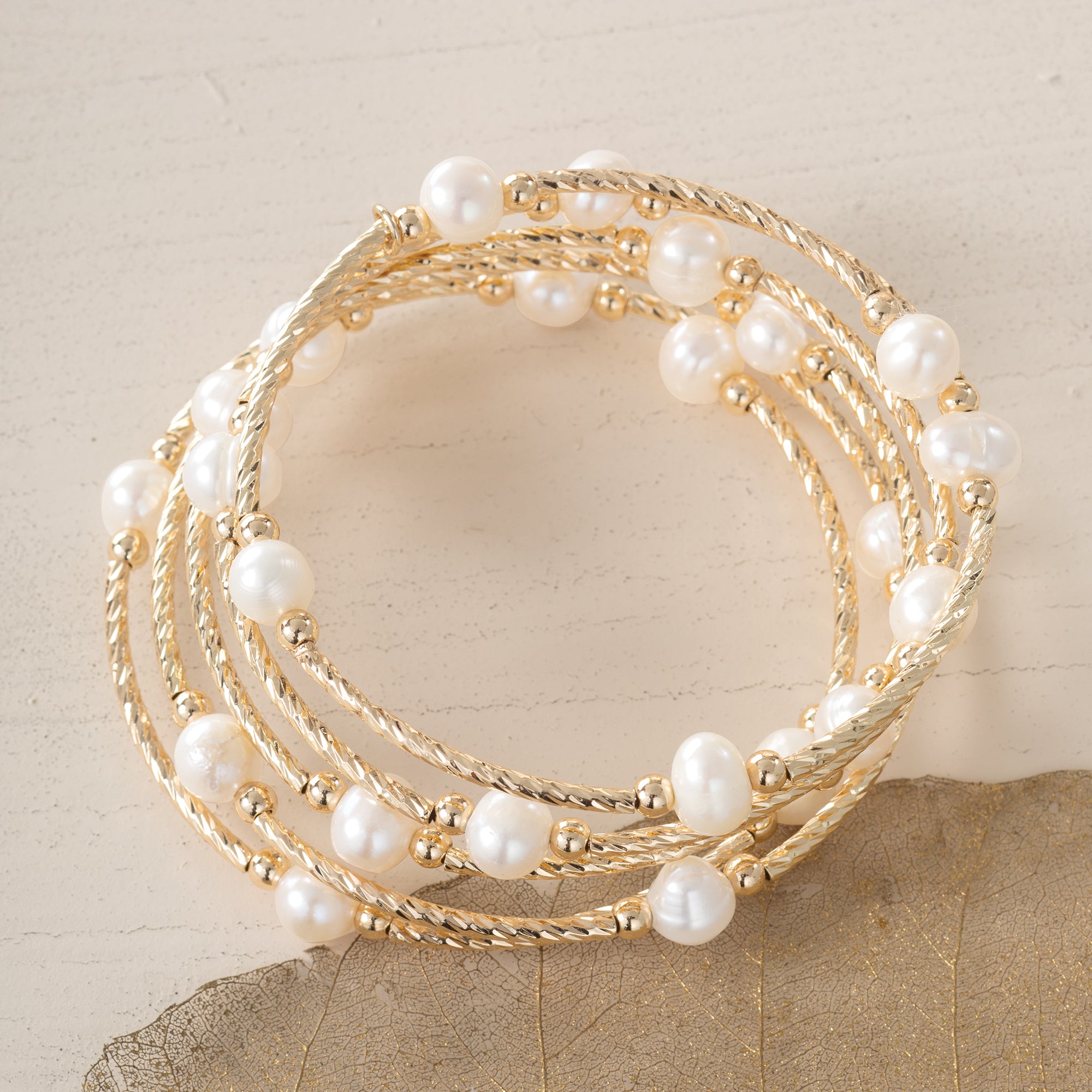 Freshwater Fancy Coil Pearl Bracelet | Uno Alla Volta