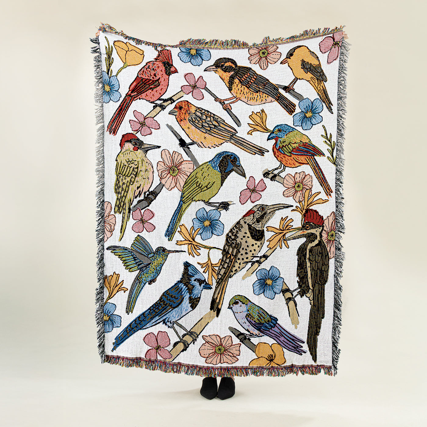 Fancy Flock Tapestry Throw Blanket | Uno Alla Volta
