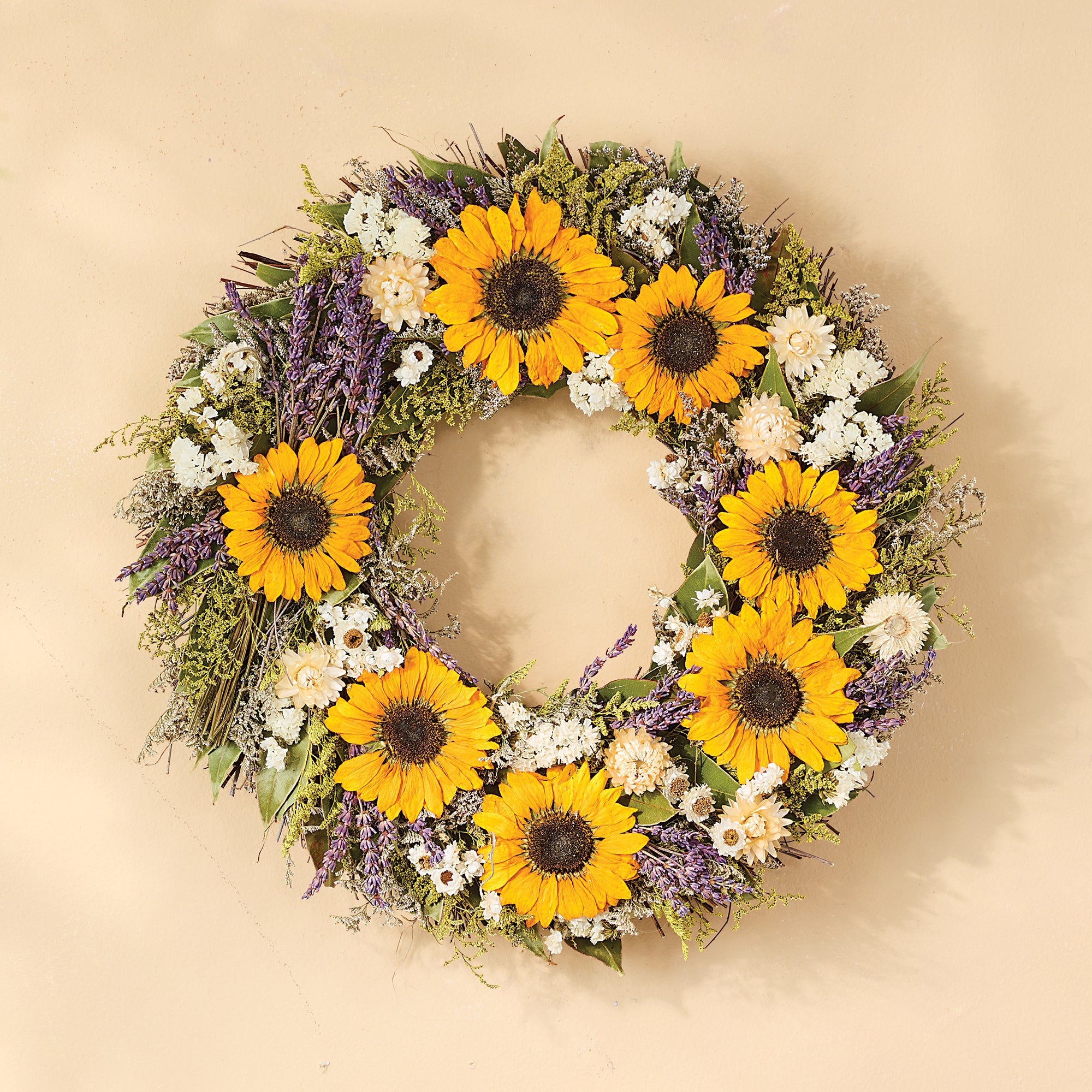 Lavender-Kissed Sunflower Wreath | Uno Alla Volta