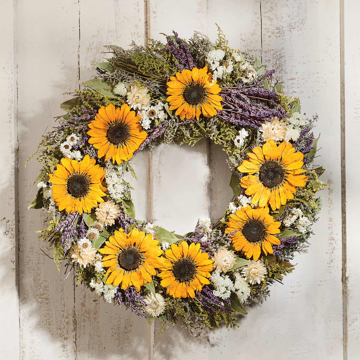 Lavender-Kissed Sunflower Wreath | Uno Alla Volta