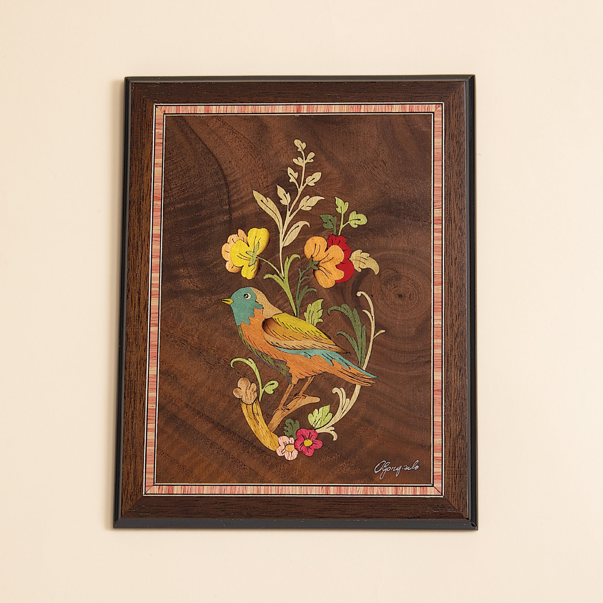 Ali Tra I Fiori Intarsia Wall Art | Uno Alla Volta