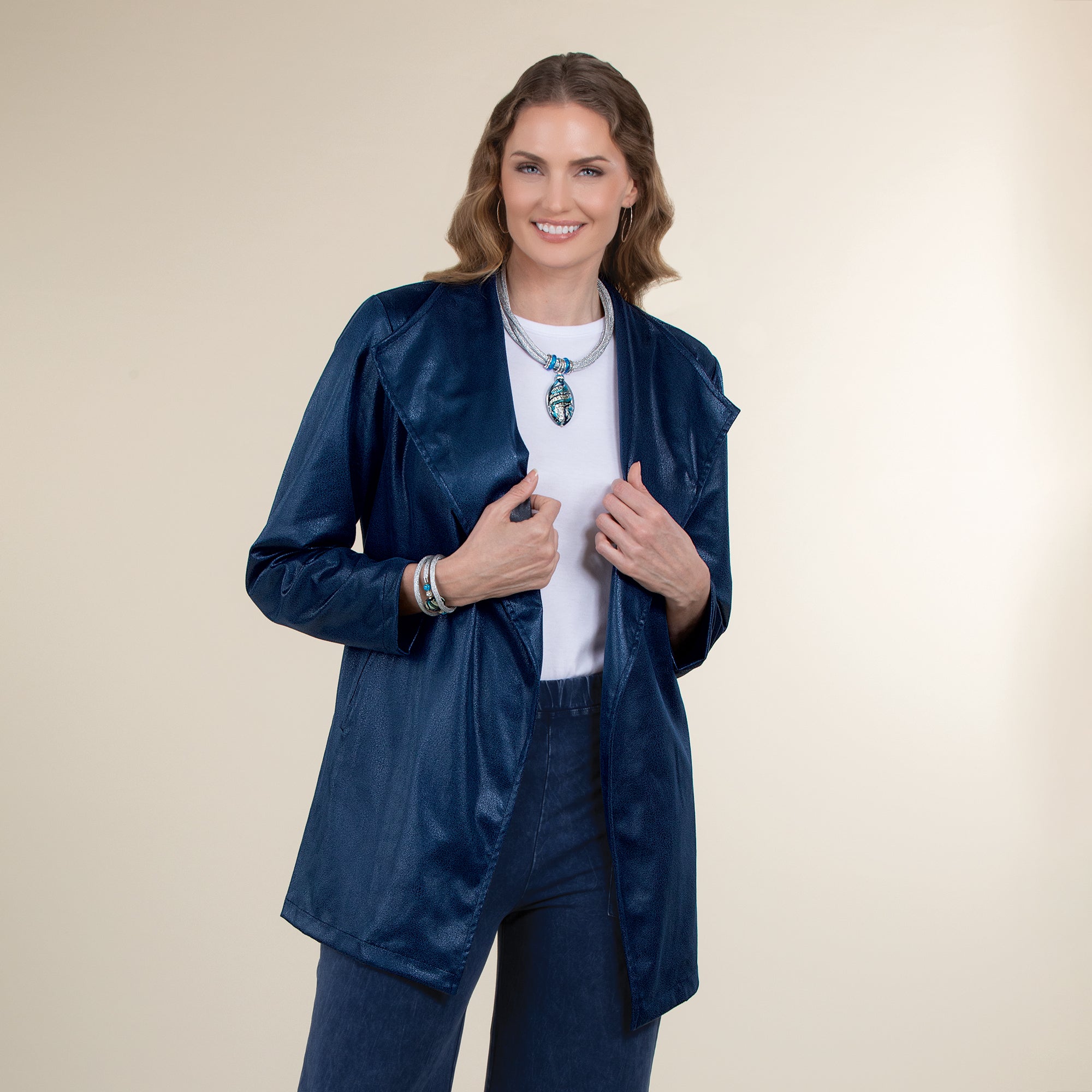 Faux Leather Kick Back Jacket | Uno Alla Volta