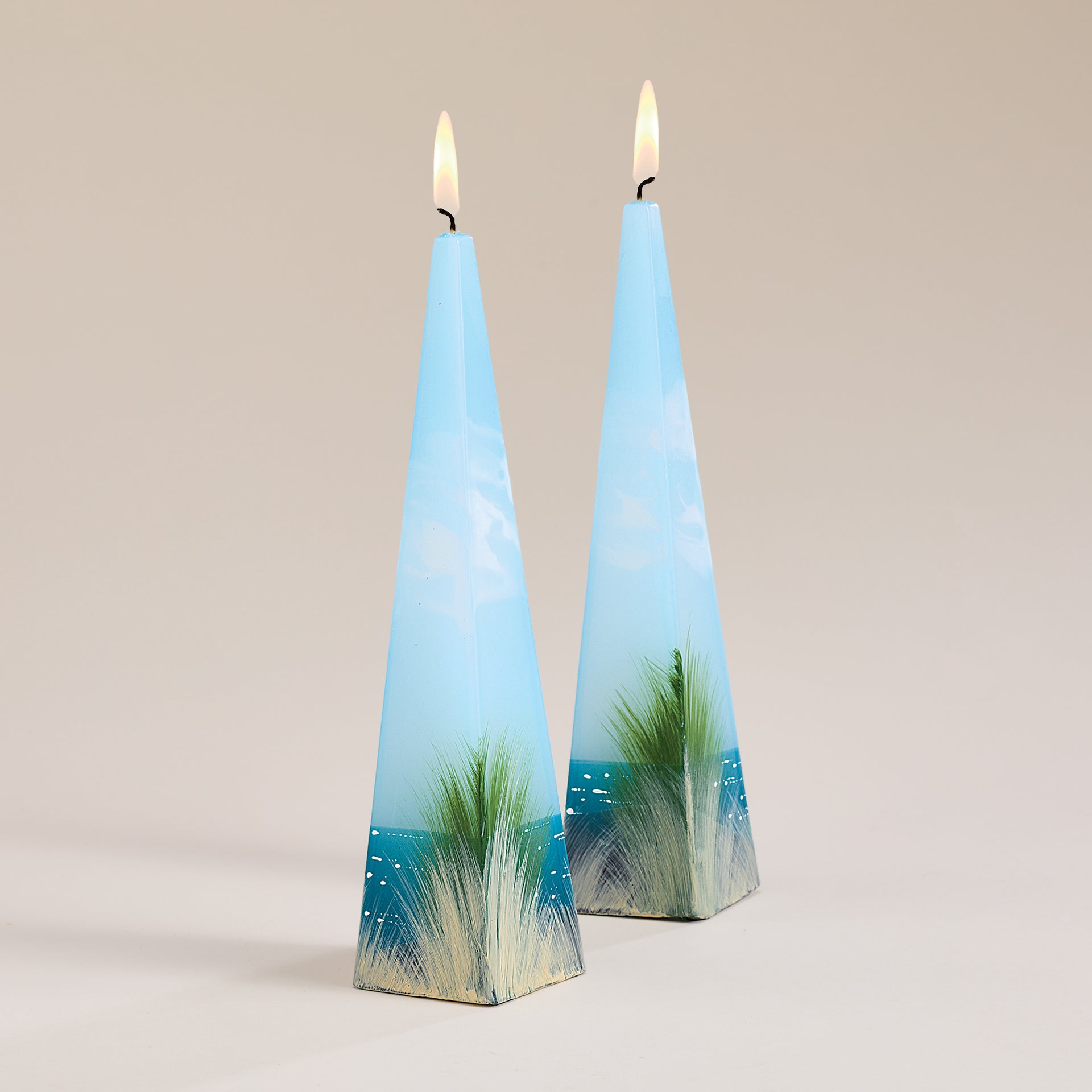 Hand-Painted Swaying Seagrass Candle | Uno Alla Volta