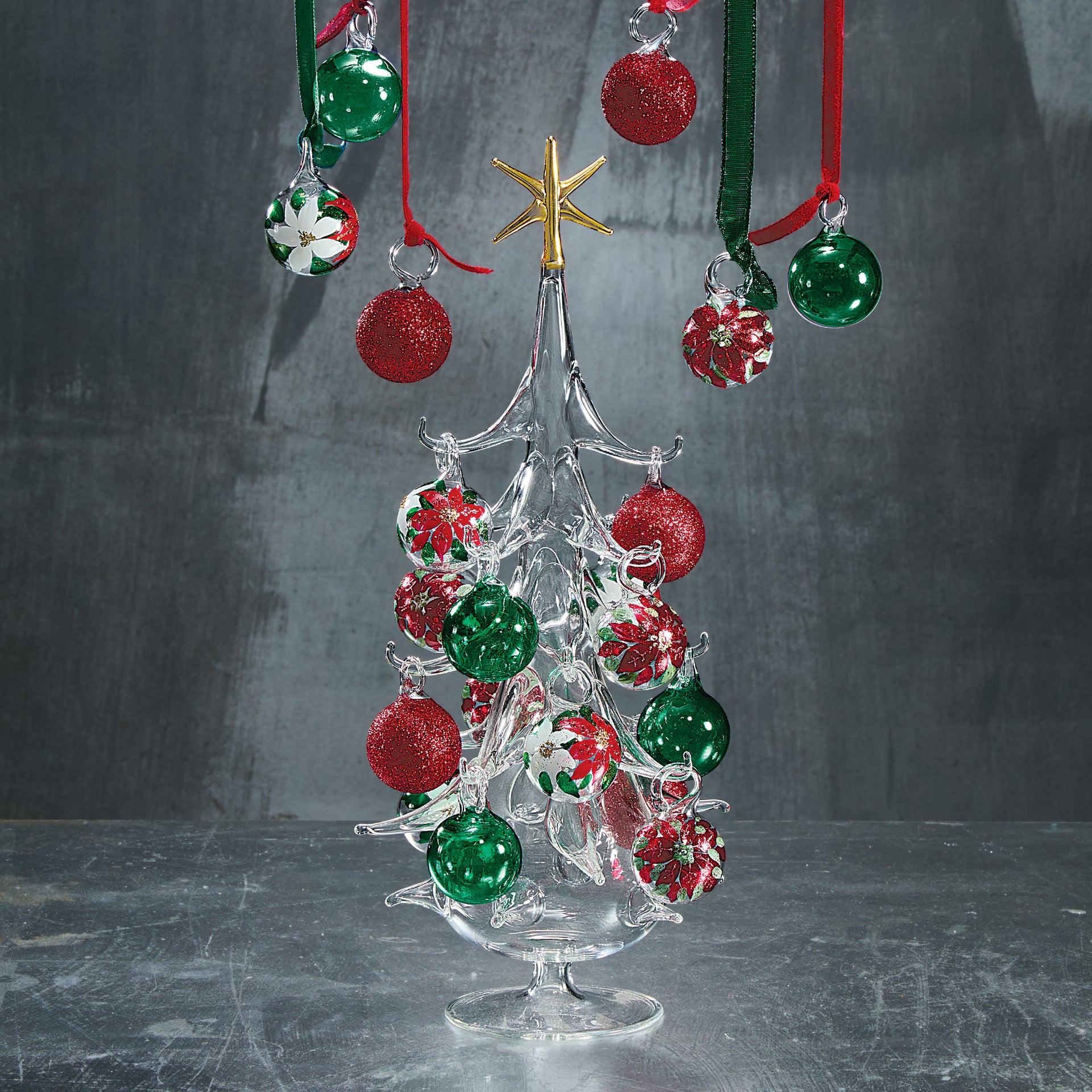Hand-Blown Venetian Glass Stella Di Natale Christmas Tree | Uno Alla Volta