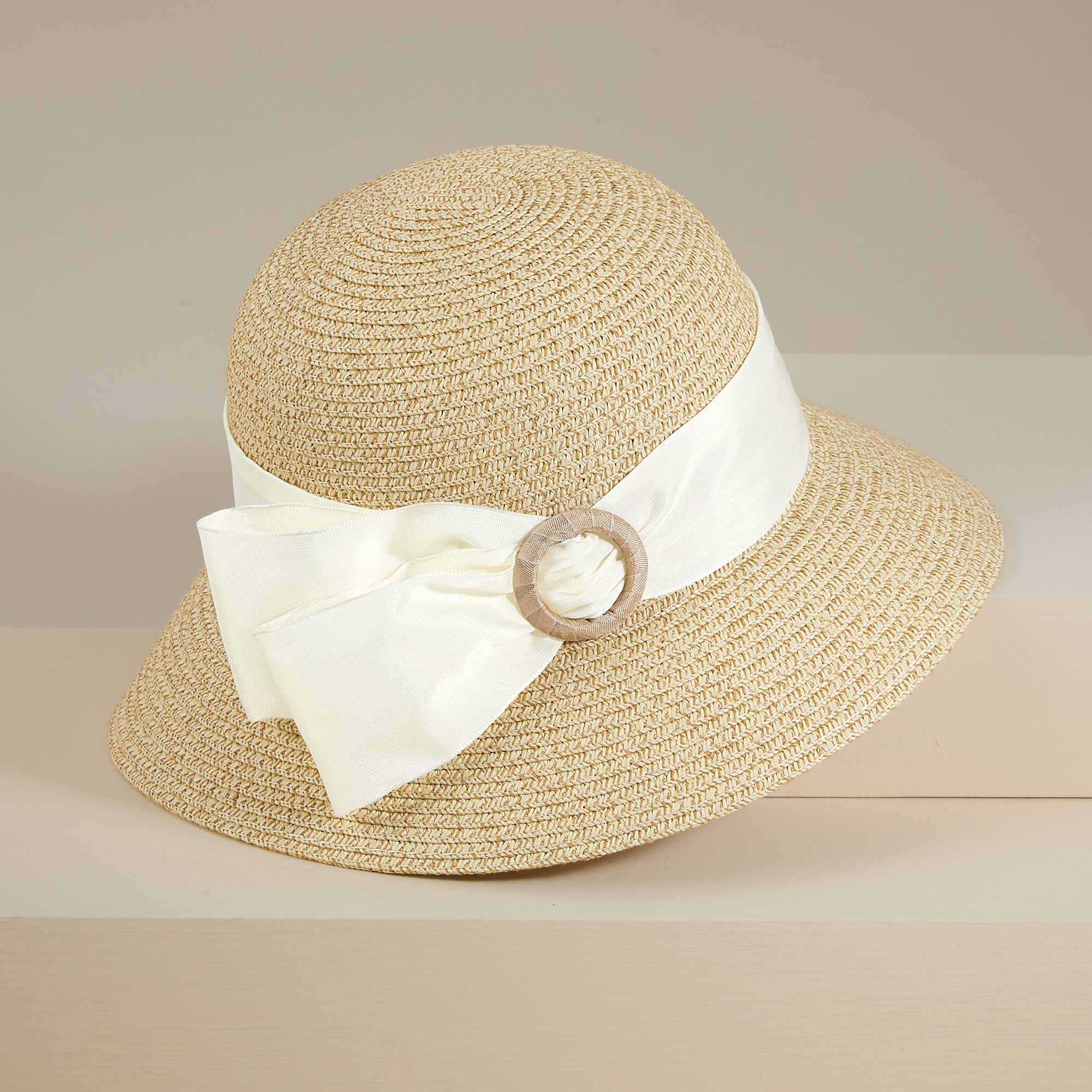 Aileen Natural Straw Swag Sun Hat | Uno Alla Volta