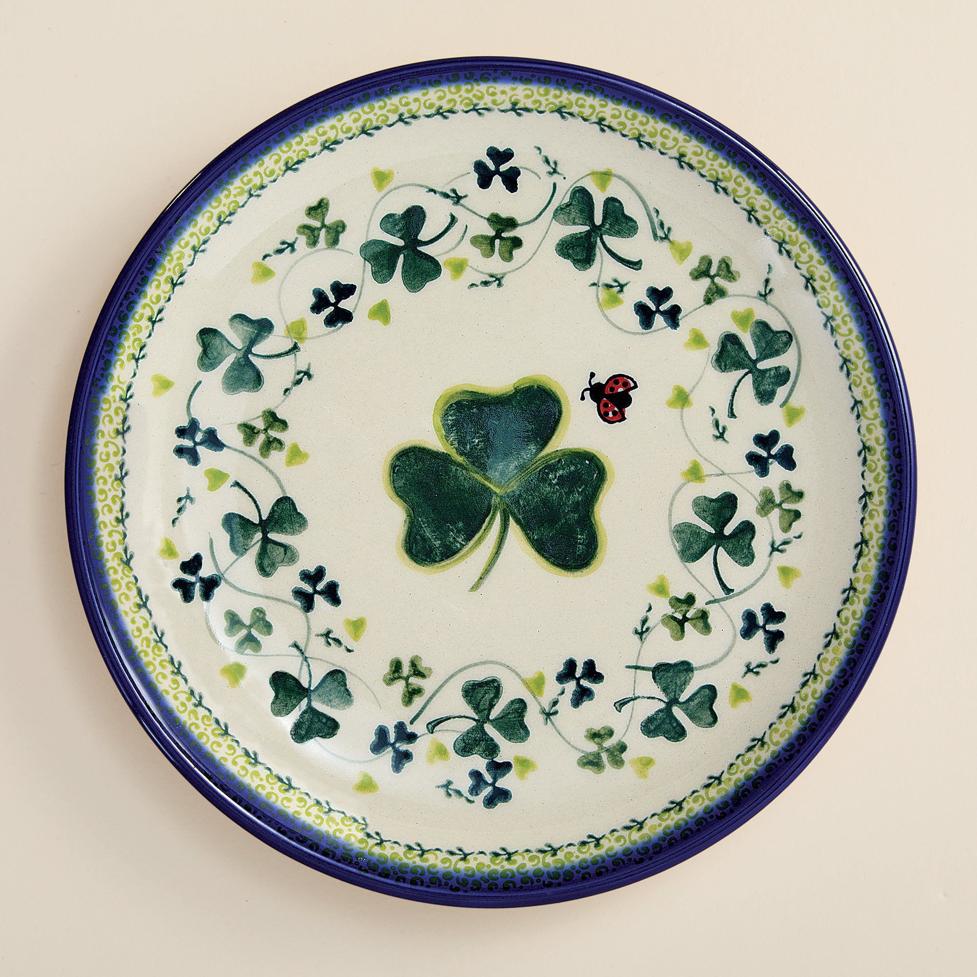 Polish Pottery Lucky Ladybug Small Plate | Uno Alla Volta