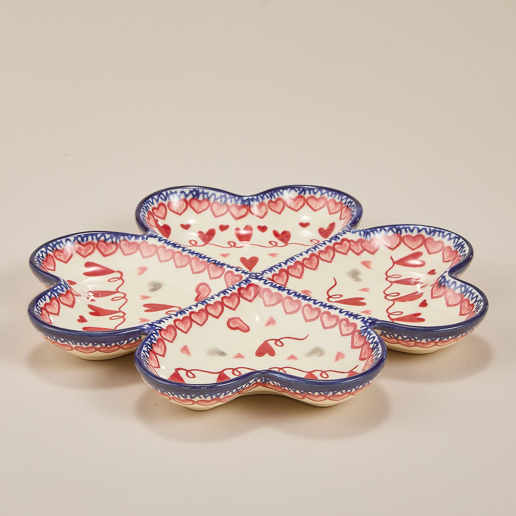 Polish Pottery Follow Your Hearts Sectioned Plate (Preorder) | Uno Alla ...