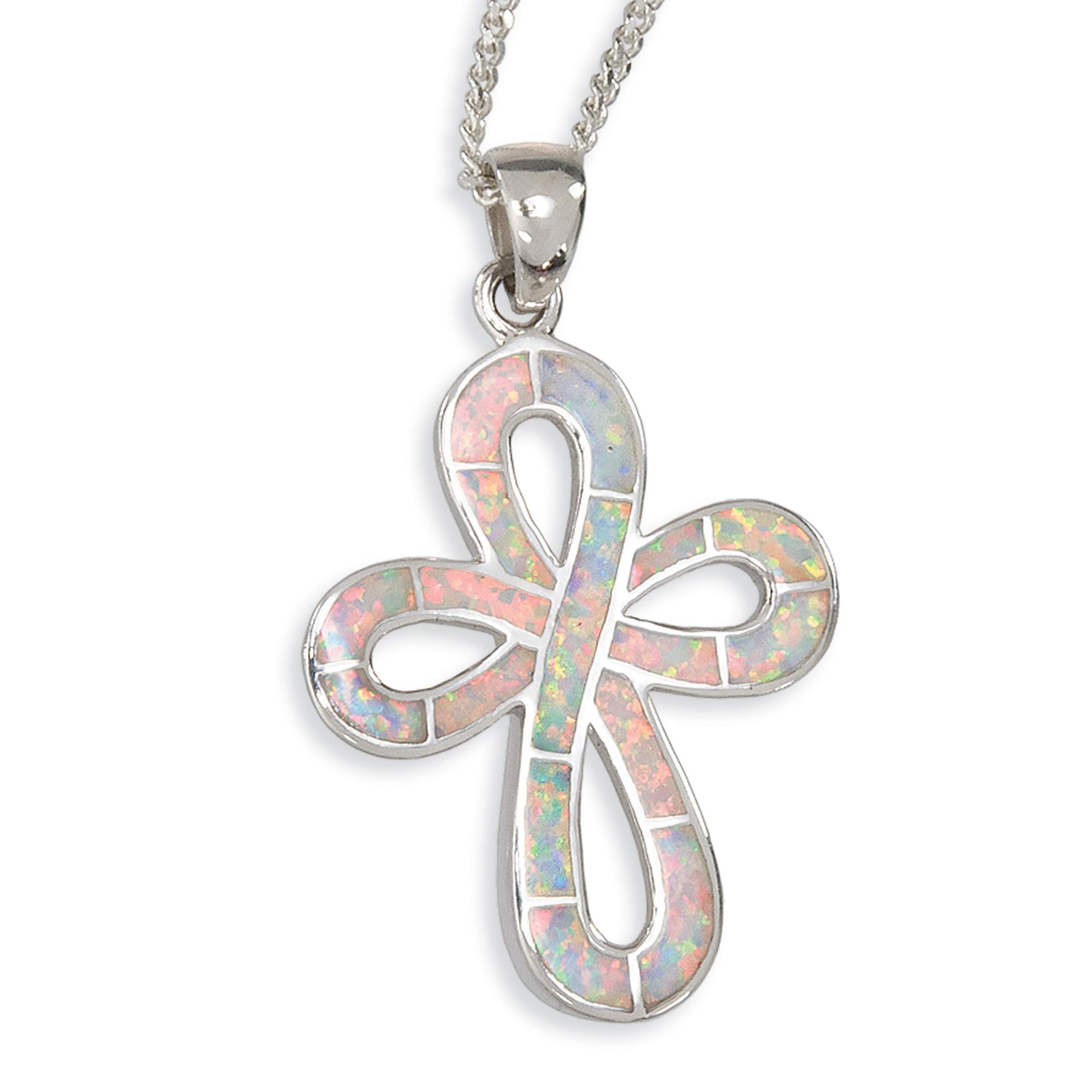 Opal Loop Cross Necklace | Uno Alla Volta