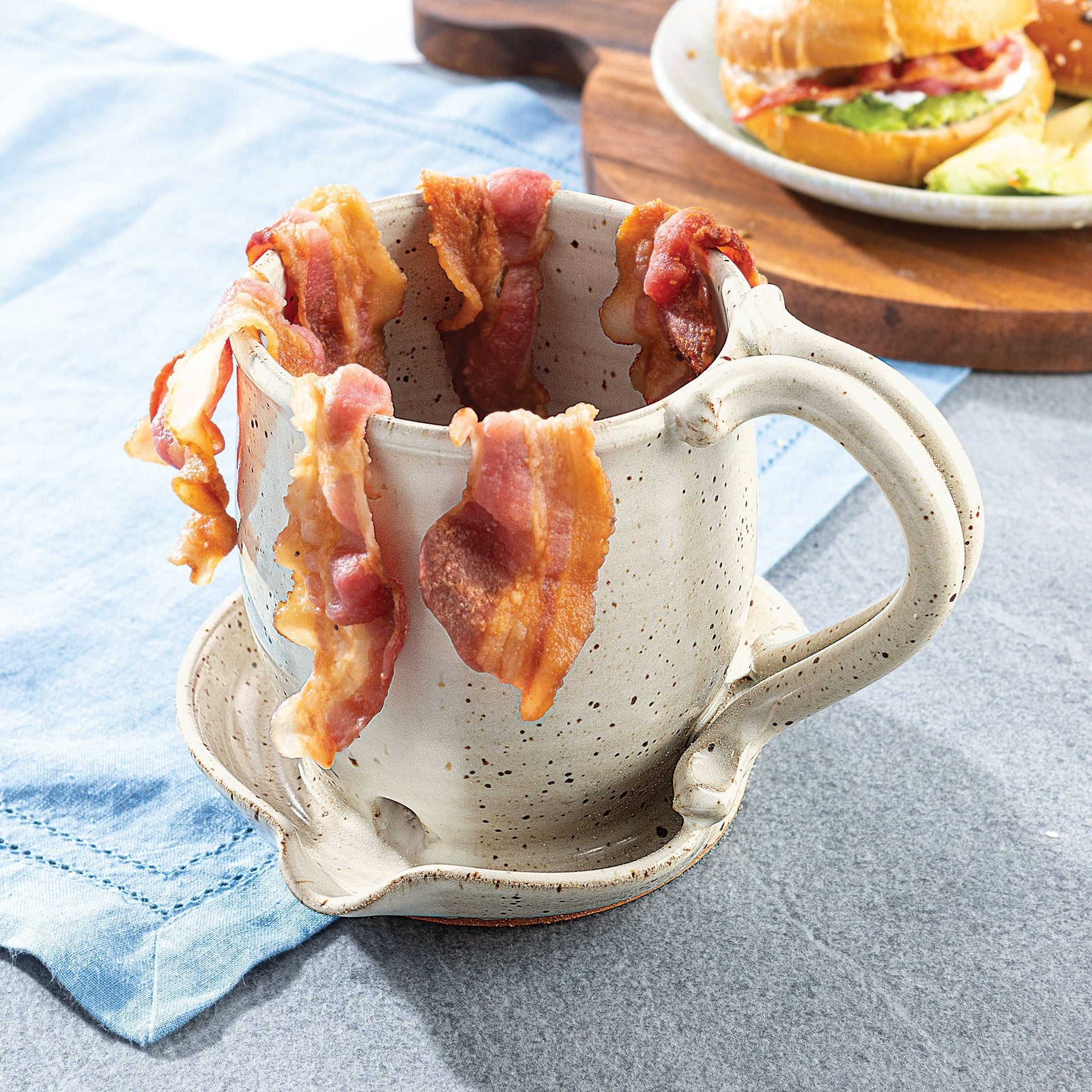 White Stoneware Bacon Cooker | Uno Alla Volta