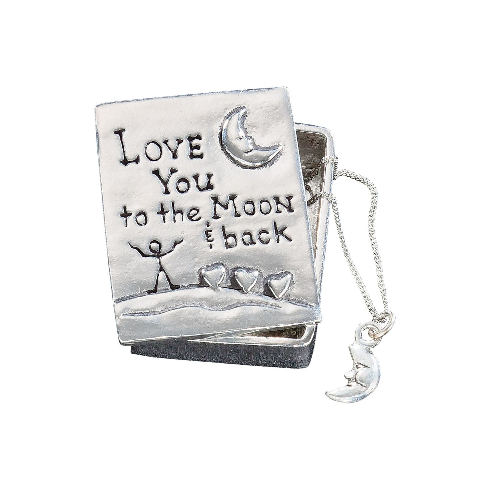 Love You To The Moon Pewter Wish Box | Uno Alla Volta