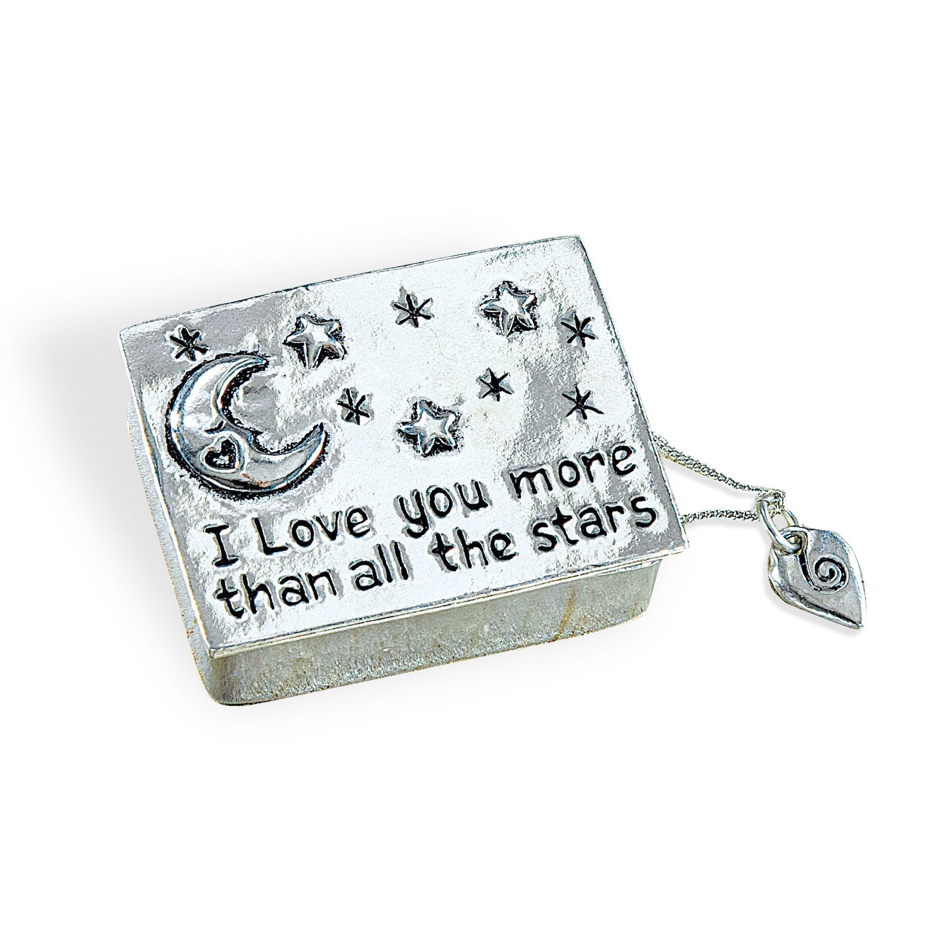 Love You More Pewter Wish Box | Uno Alla Volta