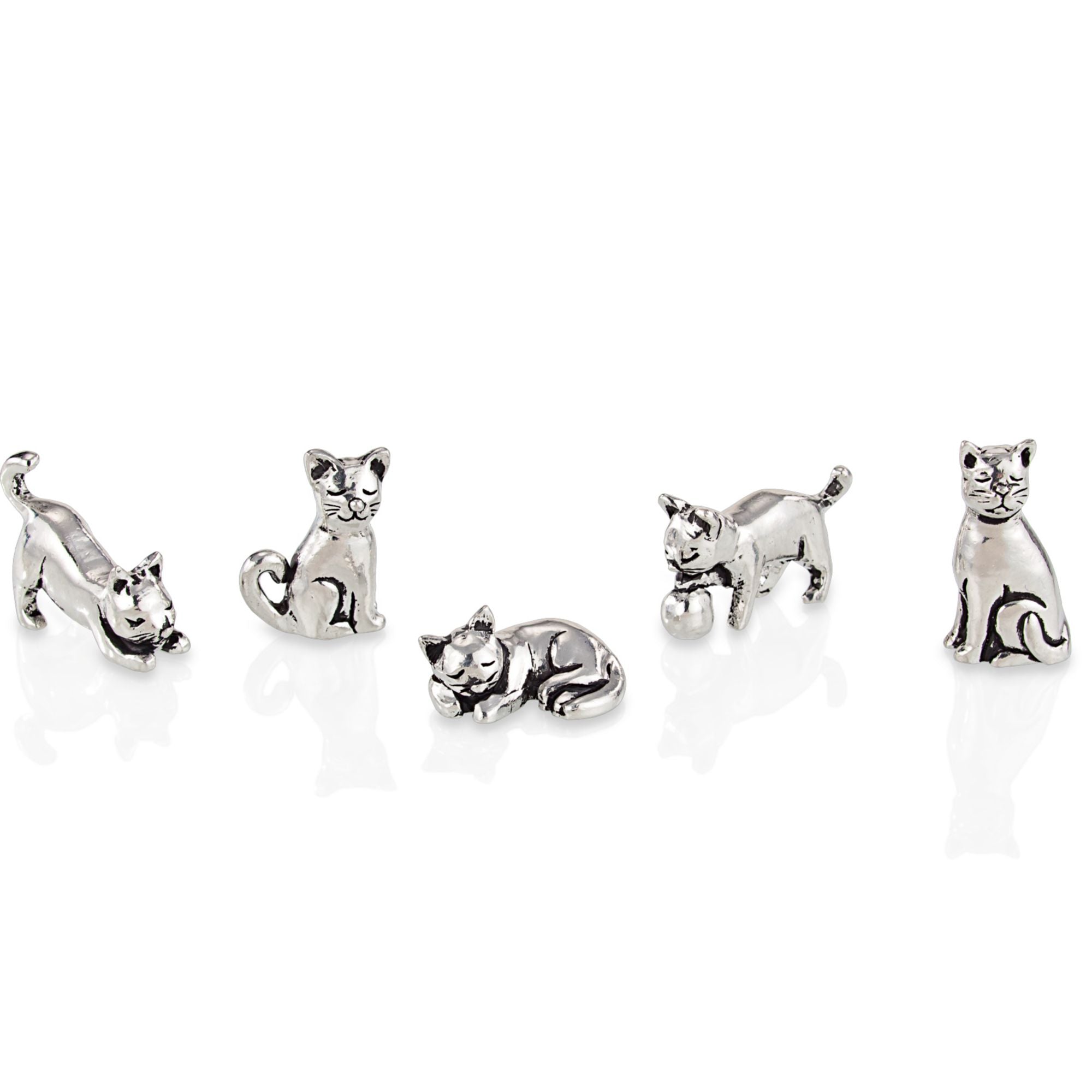 Pewter Cat Figurines | Uno Alla Volta