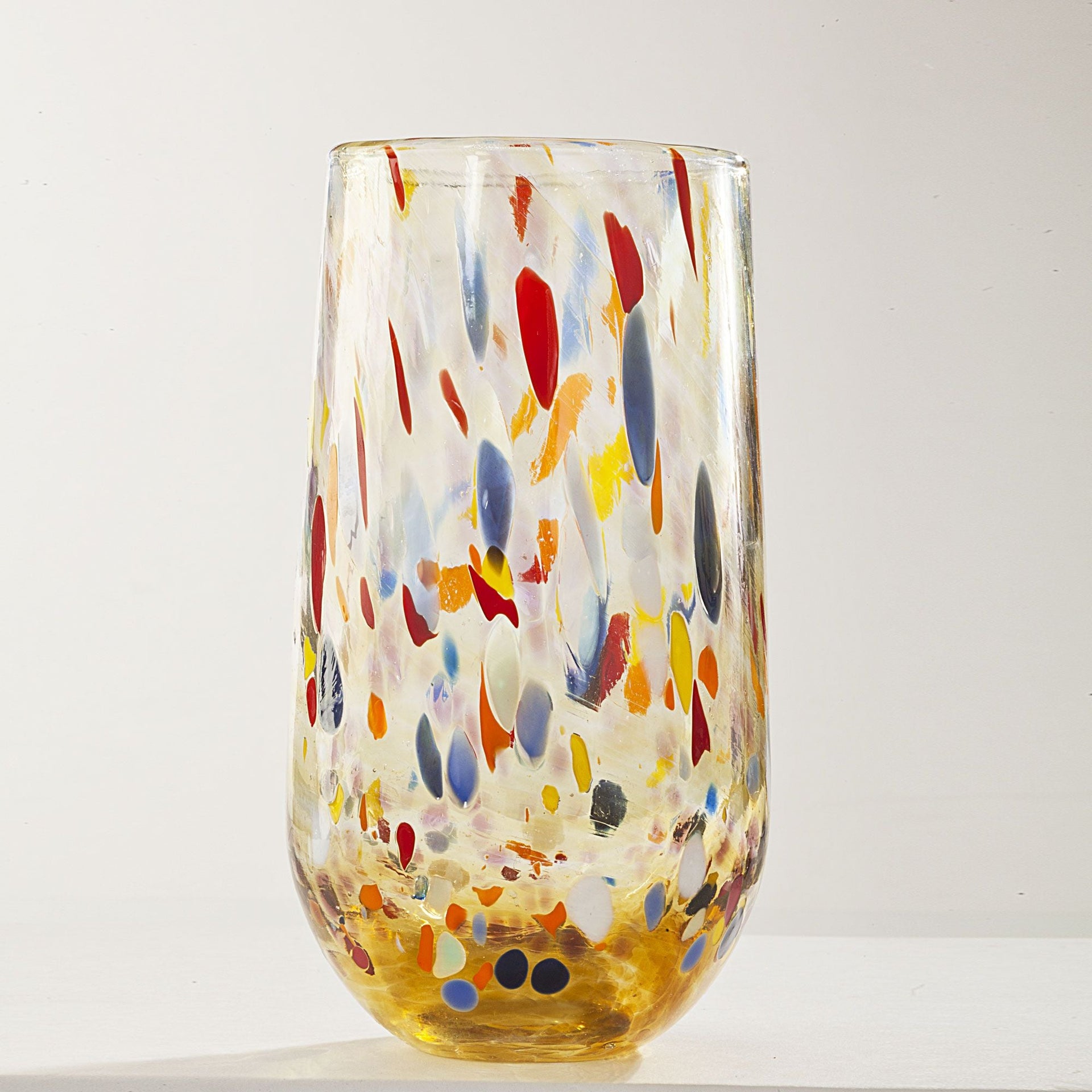 Murano-Style Confetti Tall Drinking Glasses Set Of 6 | Uno Alla Volta