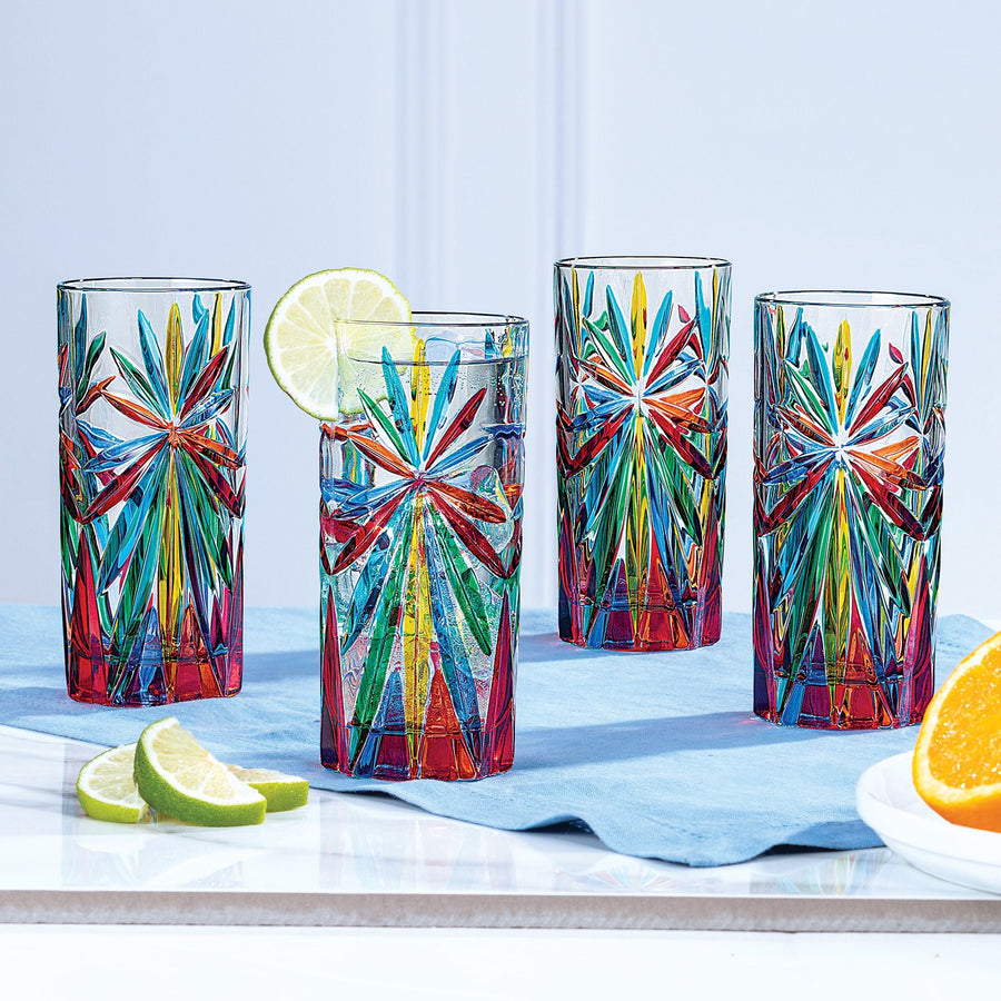 Glassware | Handpainted Wine Glasses | Uno Alla Volta