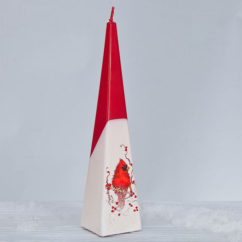Hand-Painted Cardinal Candle | Uno Alla Volta