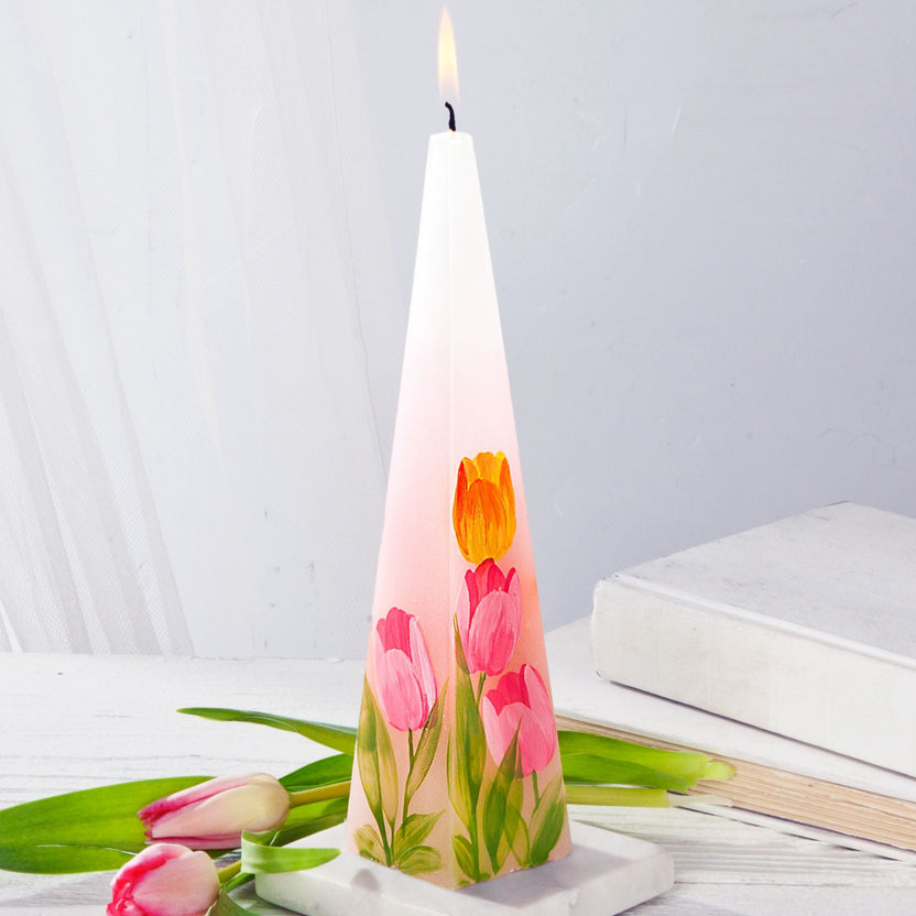 Hand-Painted Tulip Candle | Uno Alla Volta