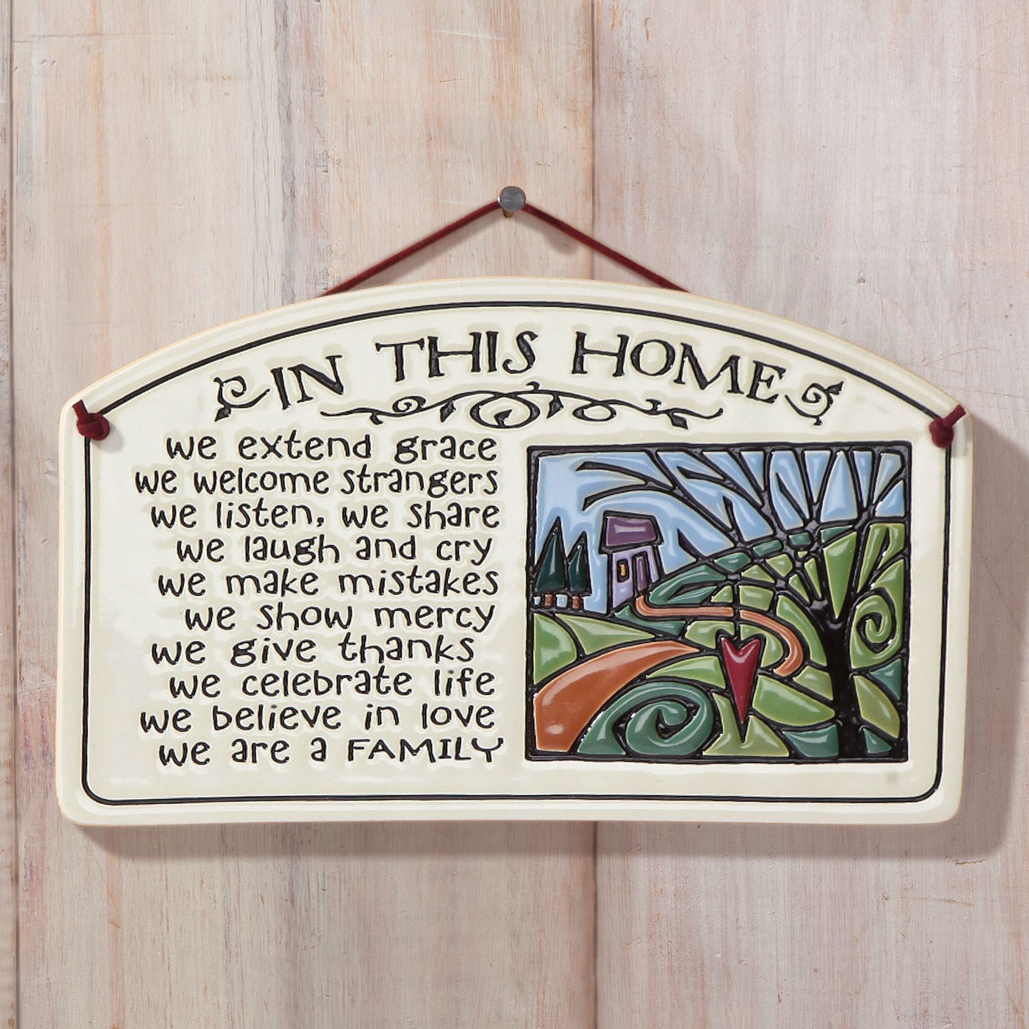 In This Home Ceramic Wall Plaque (Preorder) | Uno Alla Volta